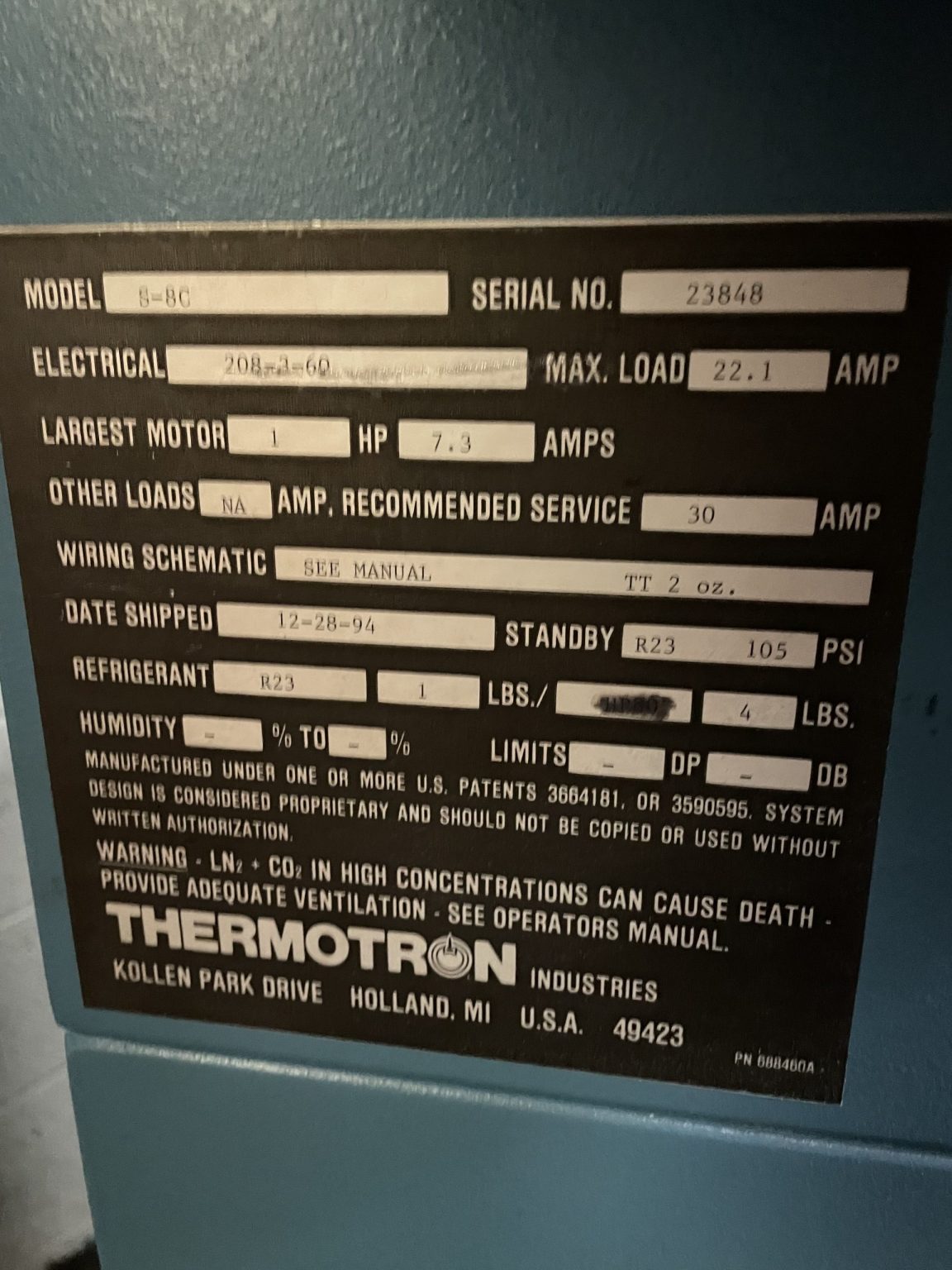 Thermotron Frank Bacon