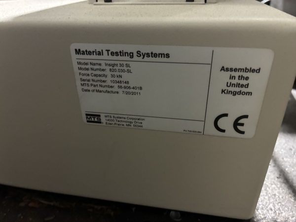 30kN MTS Insight Model 30-SL Universal Testing Machine | Frank Bacon